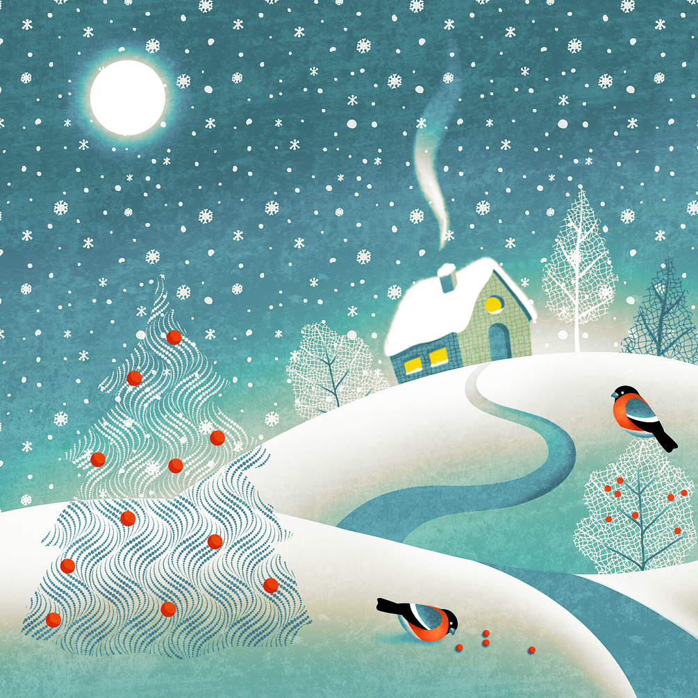 Winter Scenery Drawing Tutorial Bundle