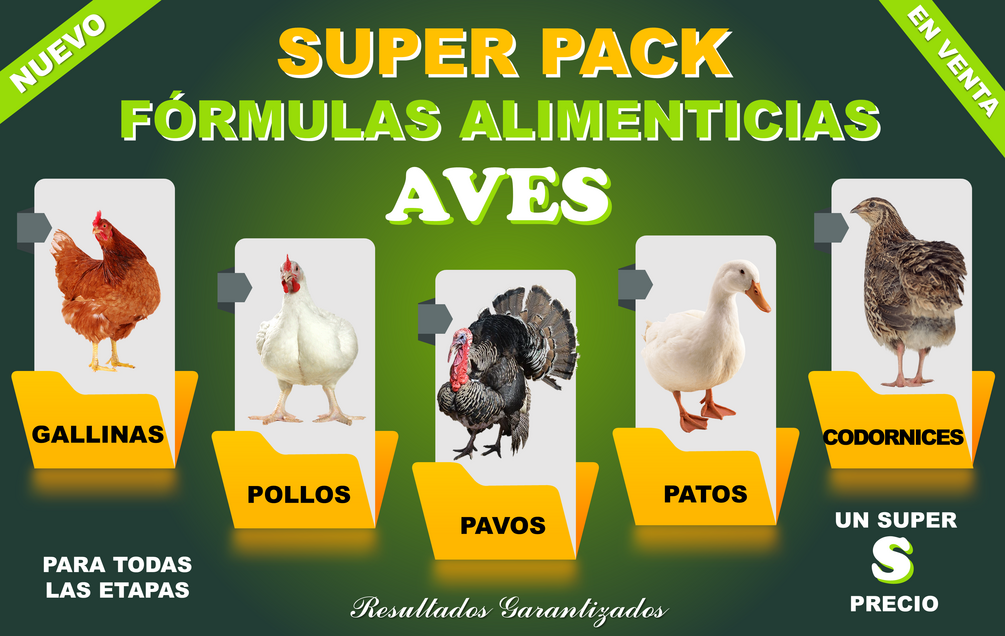 SUPER PACK FÓRMULAS ALIMENTICIAS AVES