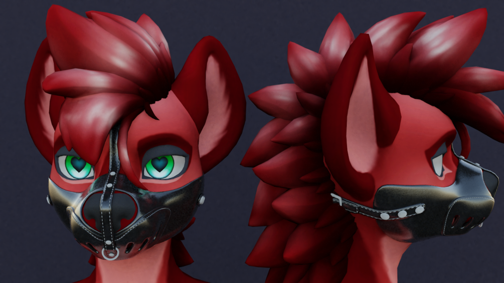 Hyenid Leather Muzzle V1 [Vrchat]