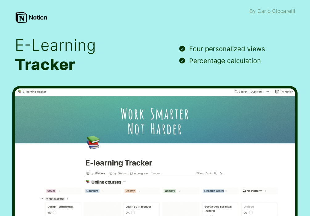 🤩 The most POWERFUL learning tracker on NOTION!