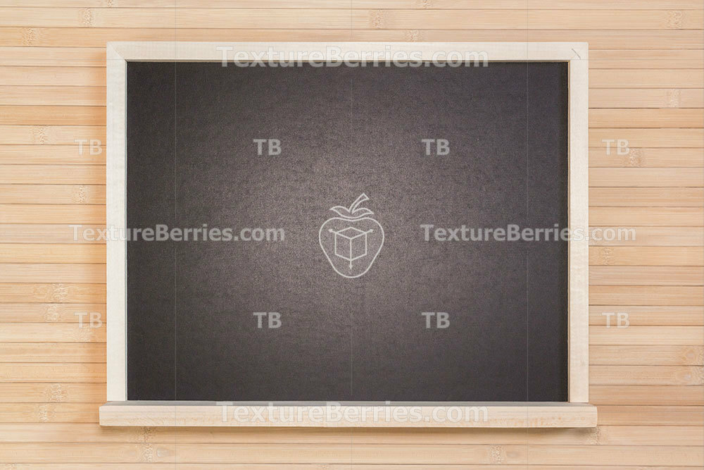 Blackboard on bamboo background