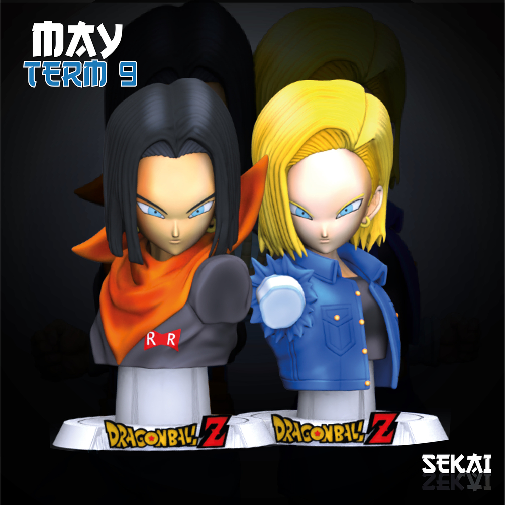 Androide #17 and Androide #18 Bust - Sekai 3D Models - Tested and Ready ...