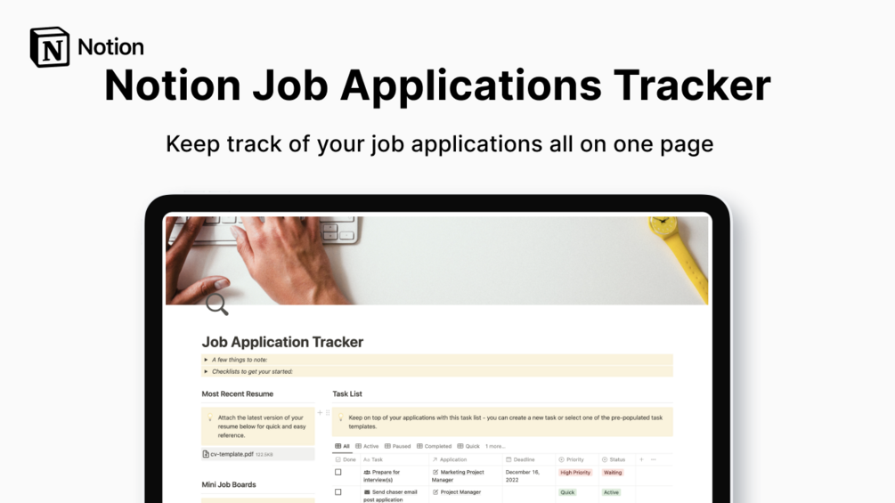 Notion Job Applications Tracker