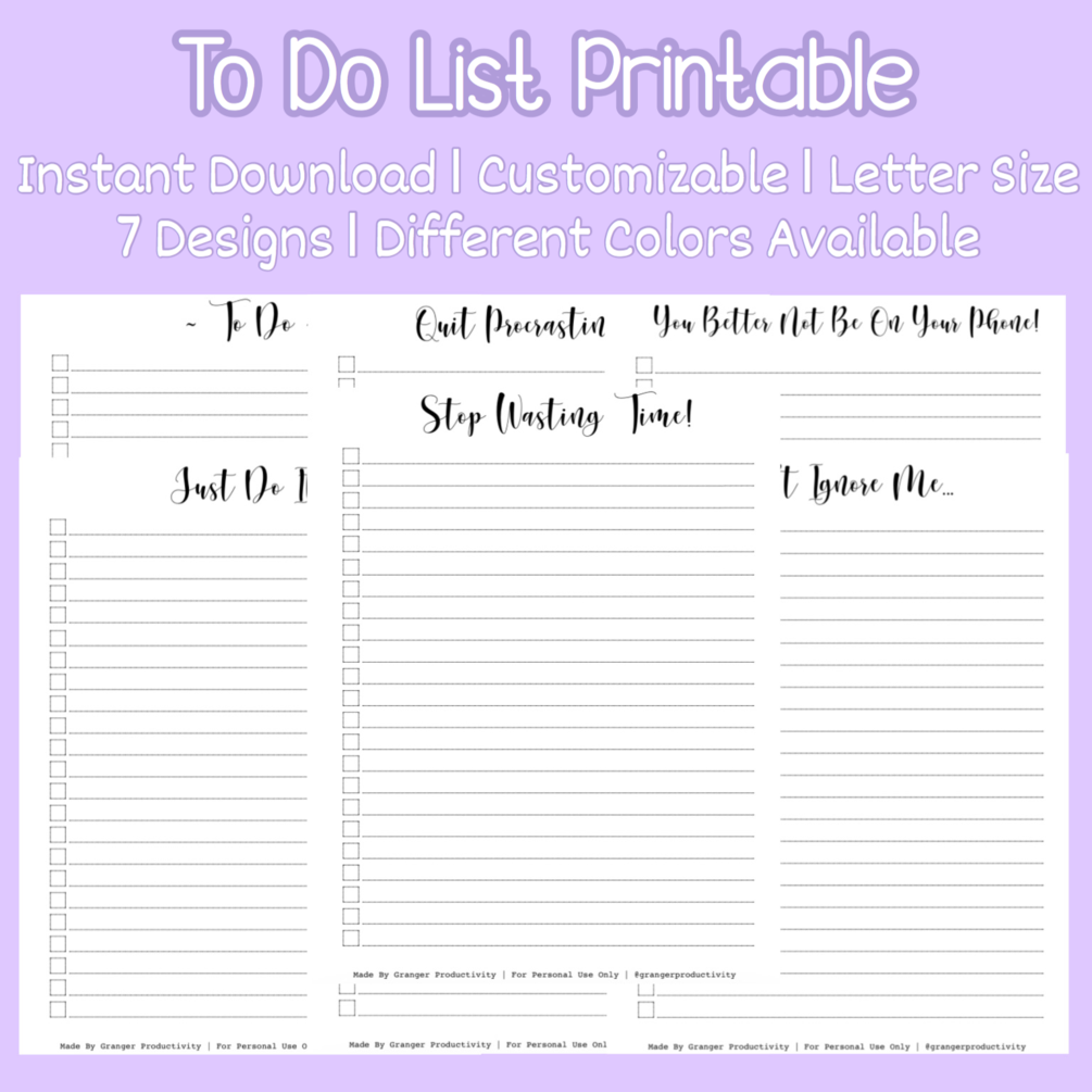 To Do List Printable| Daily To Do List | Funny To Do List | Minimalist ...