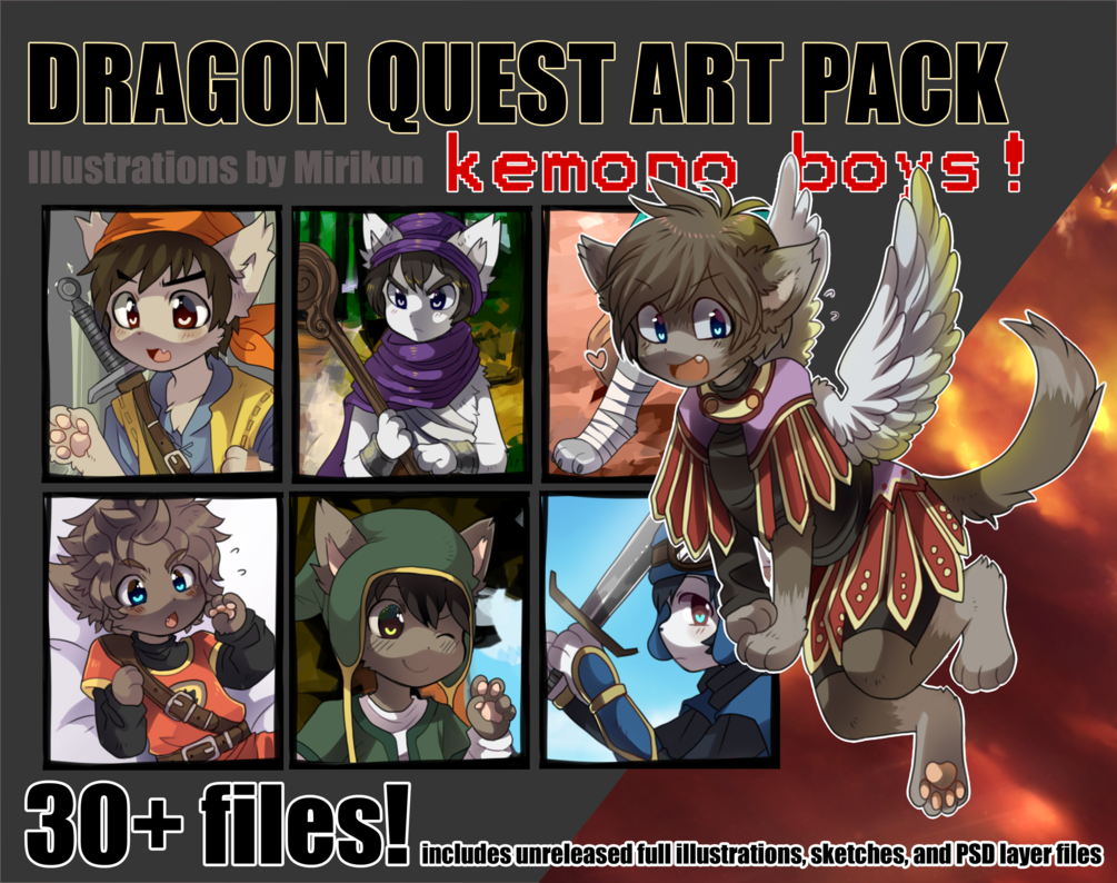 DRAGON QUEST ART PACK kemono boys by Miri