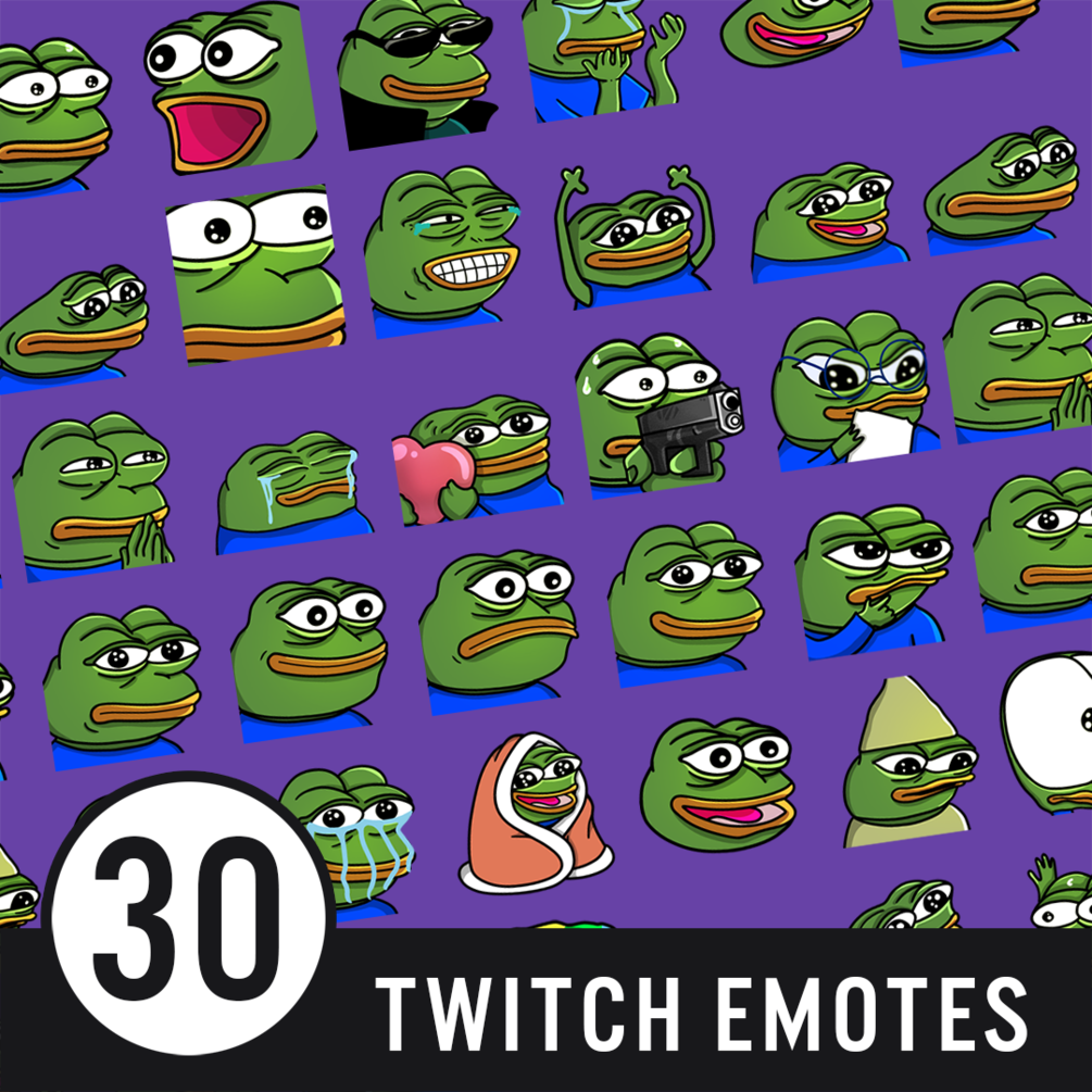 30 Pepe The Frog Meme Twitch Emotes Ultimate Pack 06 / Emotes for ...