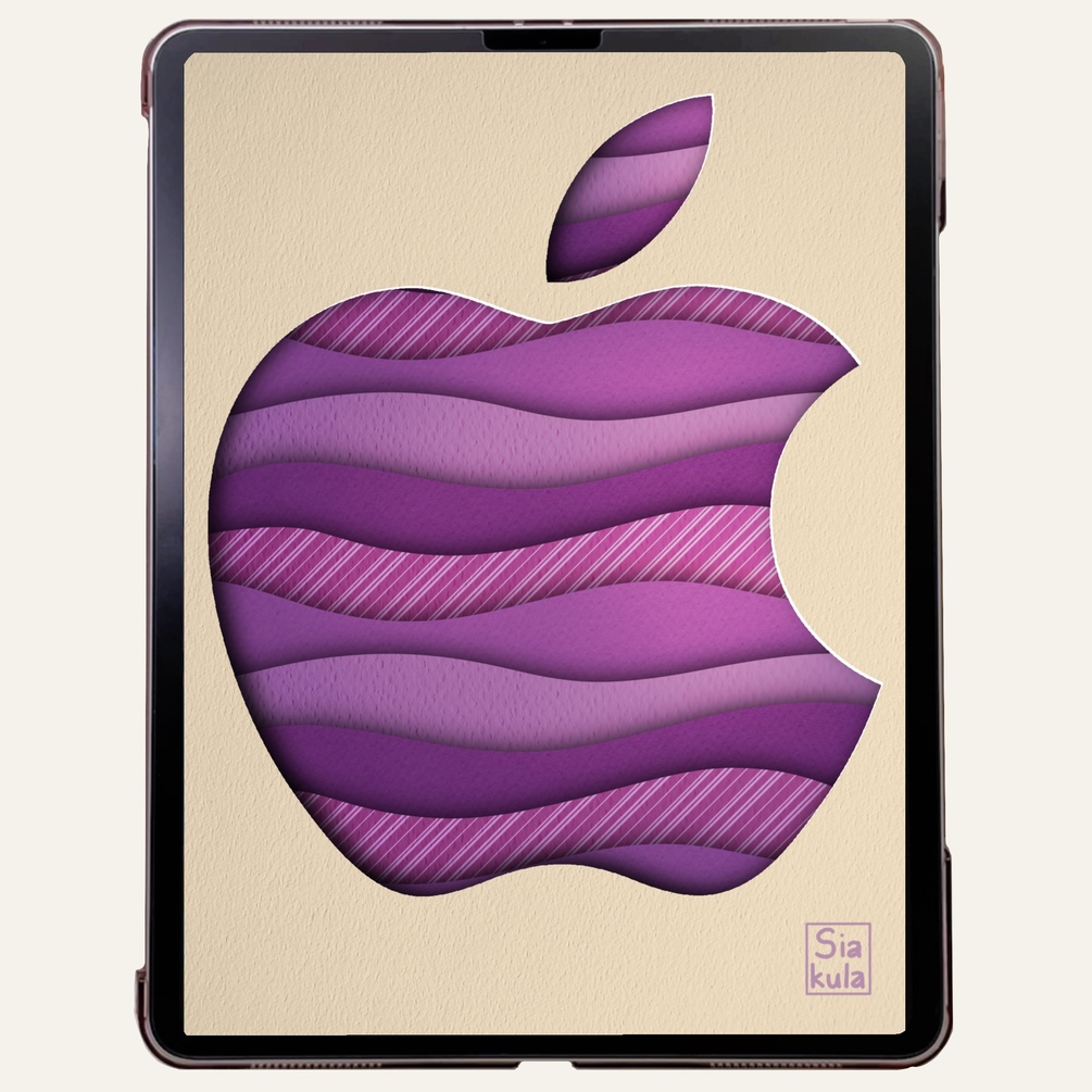 Apple paper cut out design tutorial