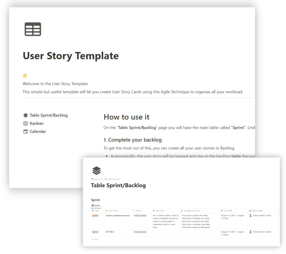 User Story Board