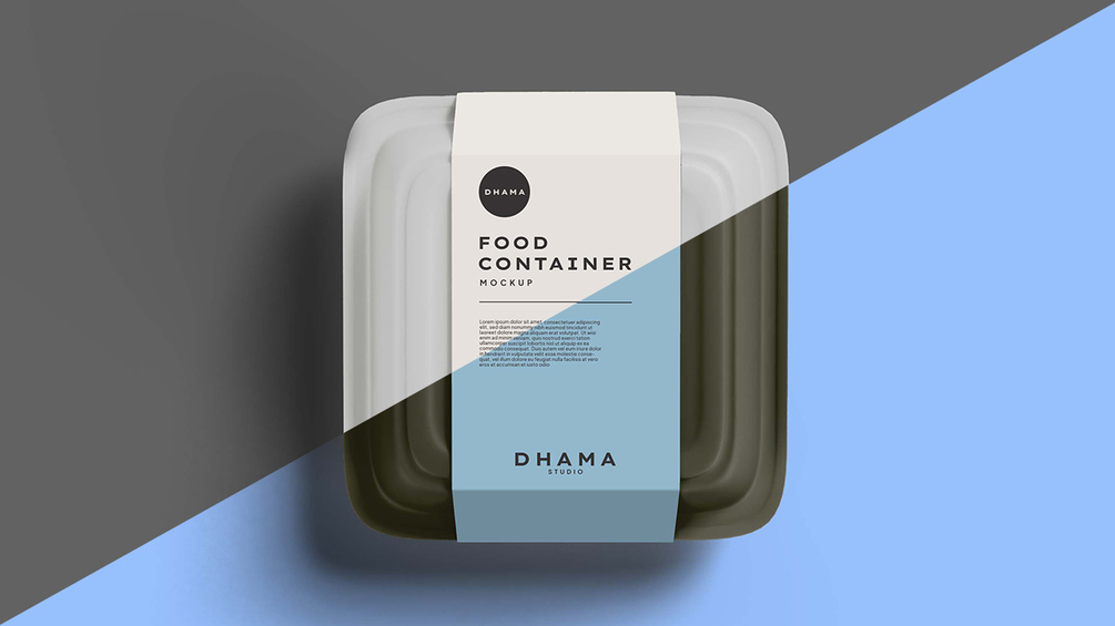 Food Container Mockup - Dhama Studio