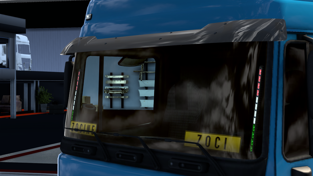 ETS2 - DAF XF 105 HUN LED strip & nameplate