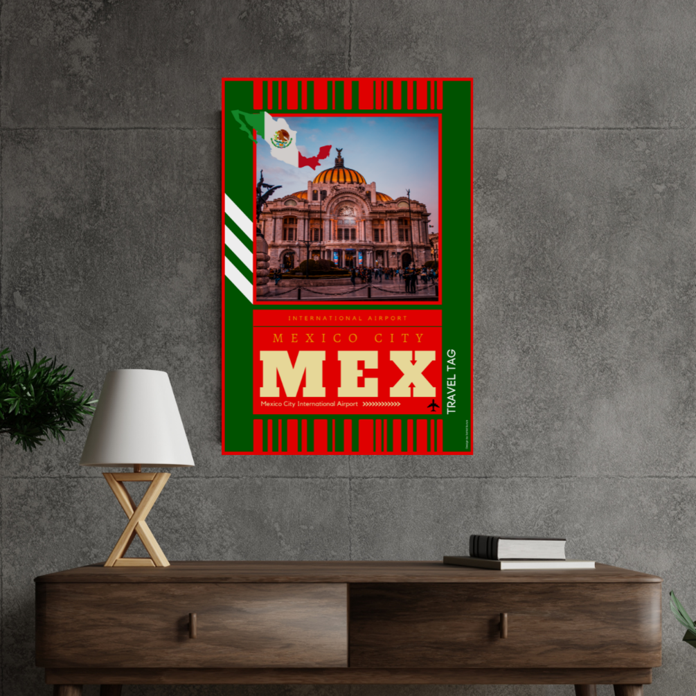 MEX MEXICO CITY PRINTABLE AIRPORT CODE WALL ART