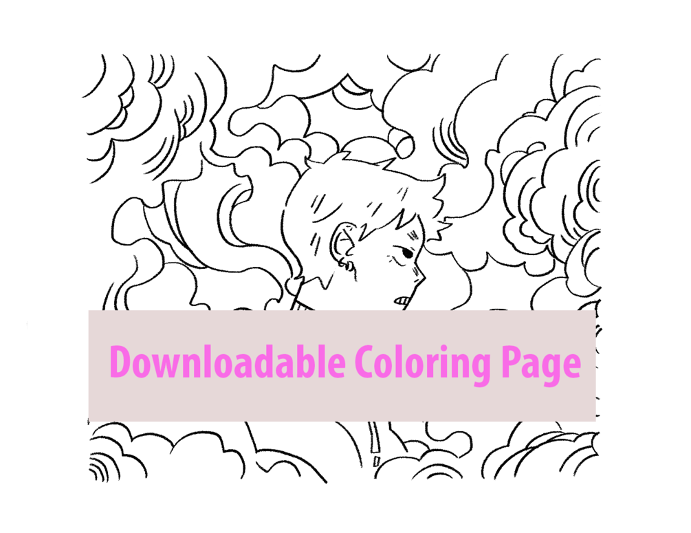 Chaotic Swirls Coloring Page