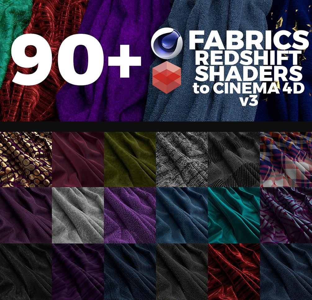 90+ Redshift Shader to C4d Fabrics v3