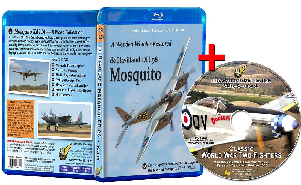 Mosquito Blu-Ray + Classic WW2 Fighters DVD Bundle