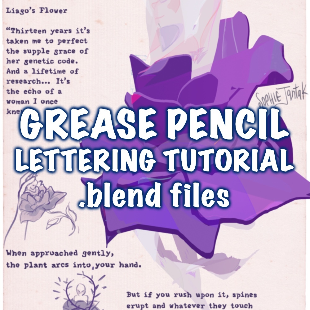 Blender Grease Pencil Lettering Tutorial .blend files