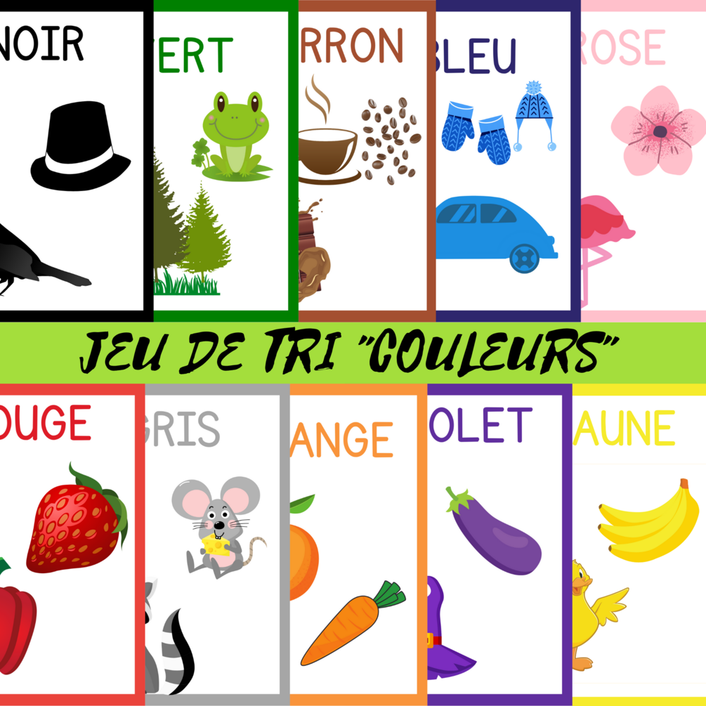 Jeu des couleurs, Montessori Activités éducatives à imprimer