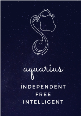 AQUARIUS HOROSCOPE ZODIAC WALL ART