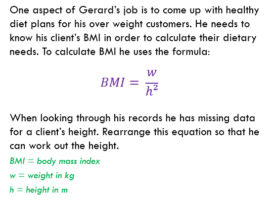 Rearranging 18 Real Life Equations