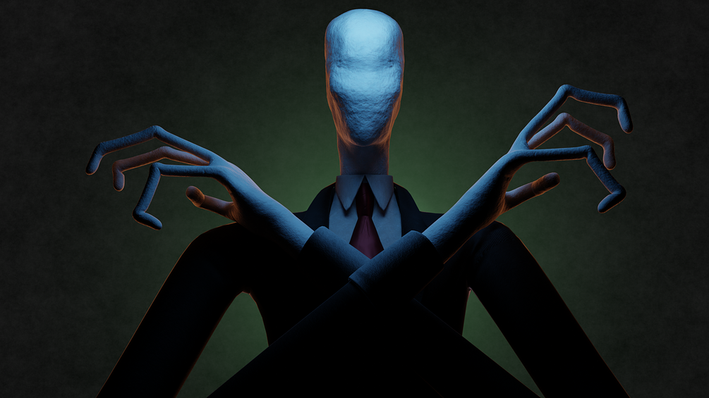 Slenderman Rigged Model (Blender 2.9+ , FBX Included)