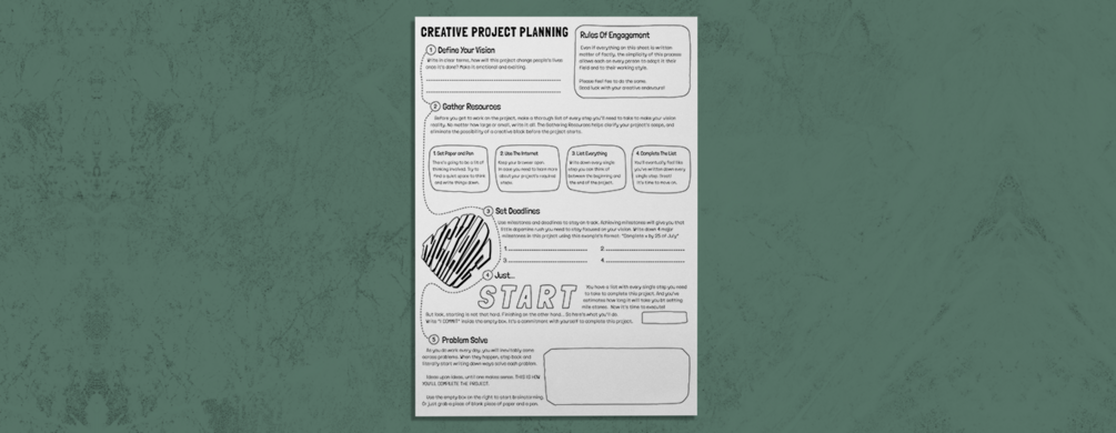 Creative Project Planning Sheet
