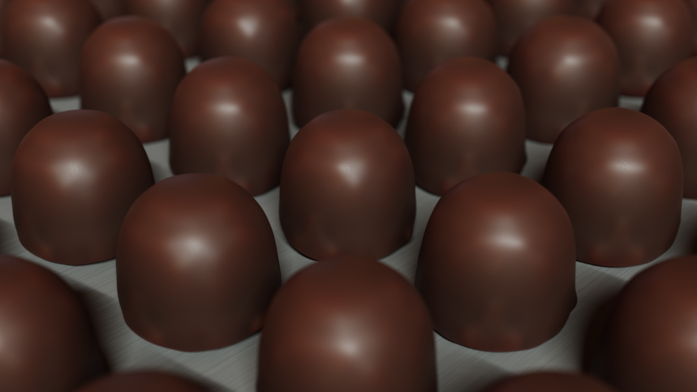 Realistic chocolate marshmallows