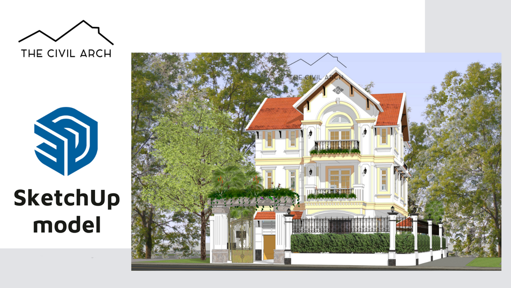 Traditional Architecture model SketchUp
