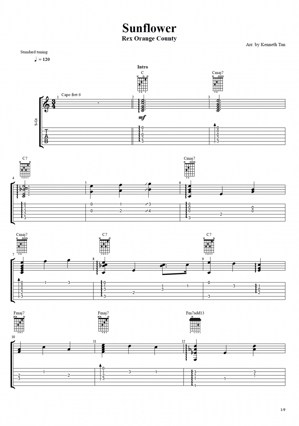 Sunflower | Fingerstyle Guitar