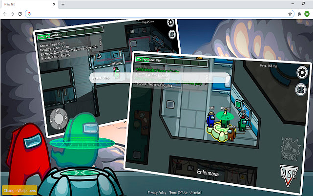 Enjoy Among Us New Tab Extension