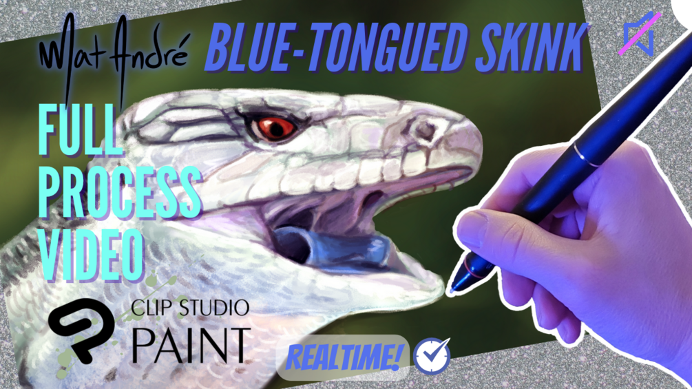 ONLY $1! - Limited Time Only! Blue-tongued Skink Full Realtime Painting ...