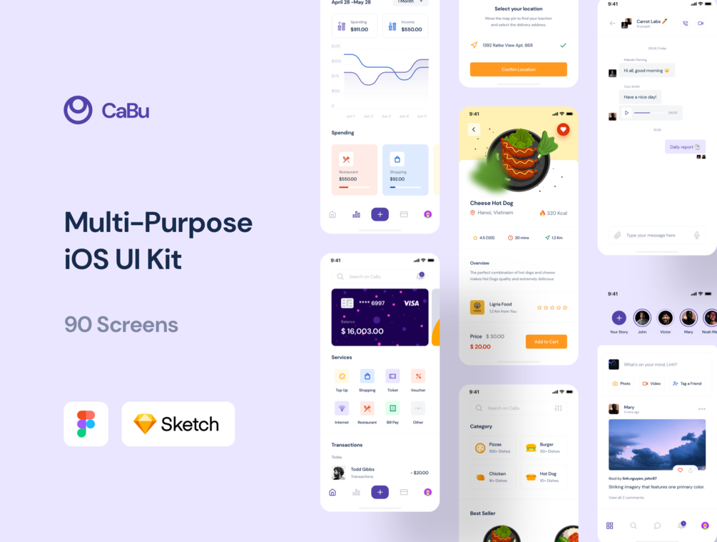 CaBu Multi-Purpose iOS UI Kit