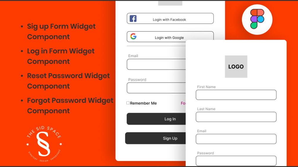 Figma Registration Form Widgets for UI Design----Freebie