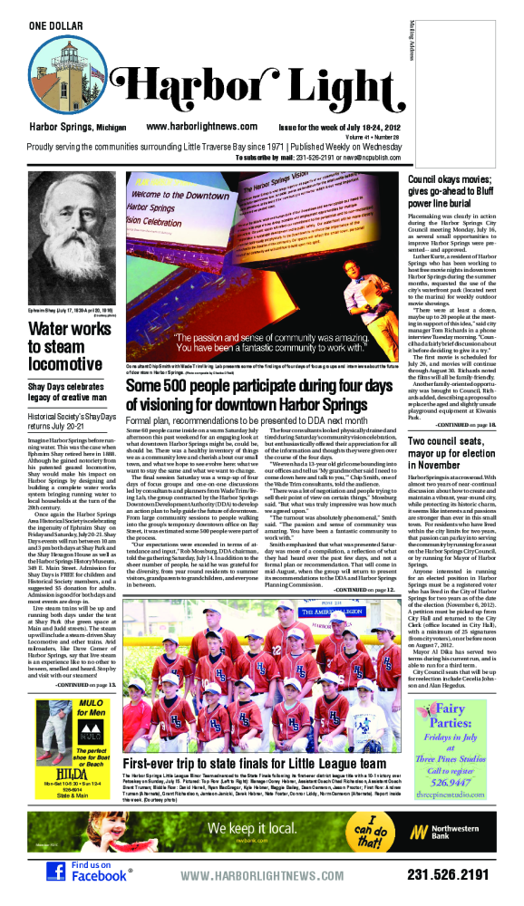 Harbor Light Newspaper, July 18, 2012