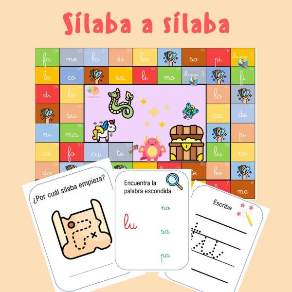 Sílaba a sílaba juego lectoescritura