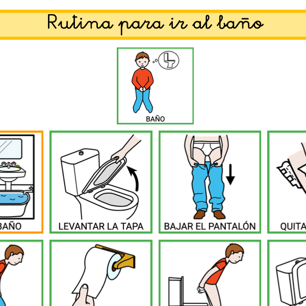 PICTOGRAMAS RUTINA PARA IR AL BAÑO (CHICO)