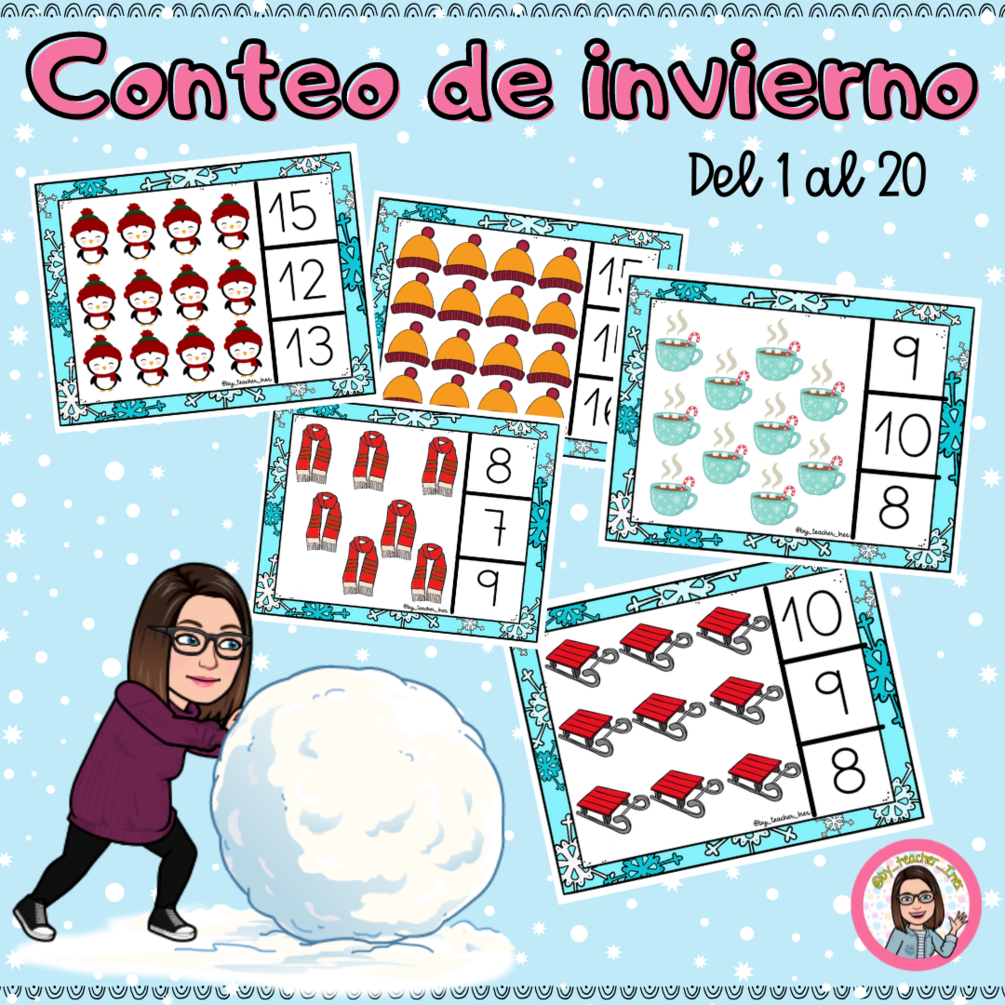 Conteo de invierno (del 1 al 20)