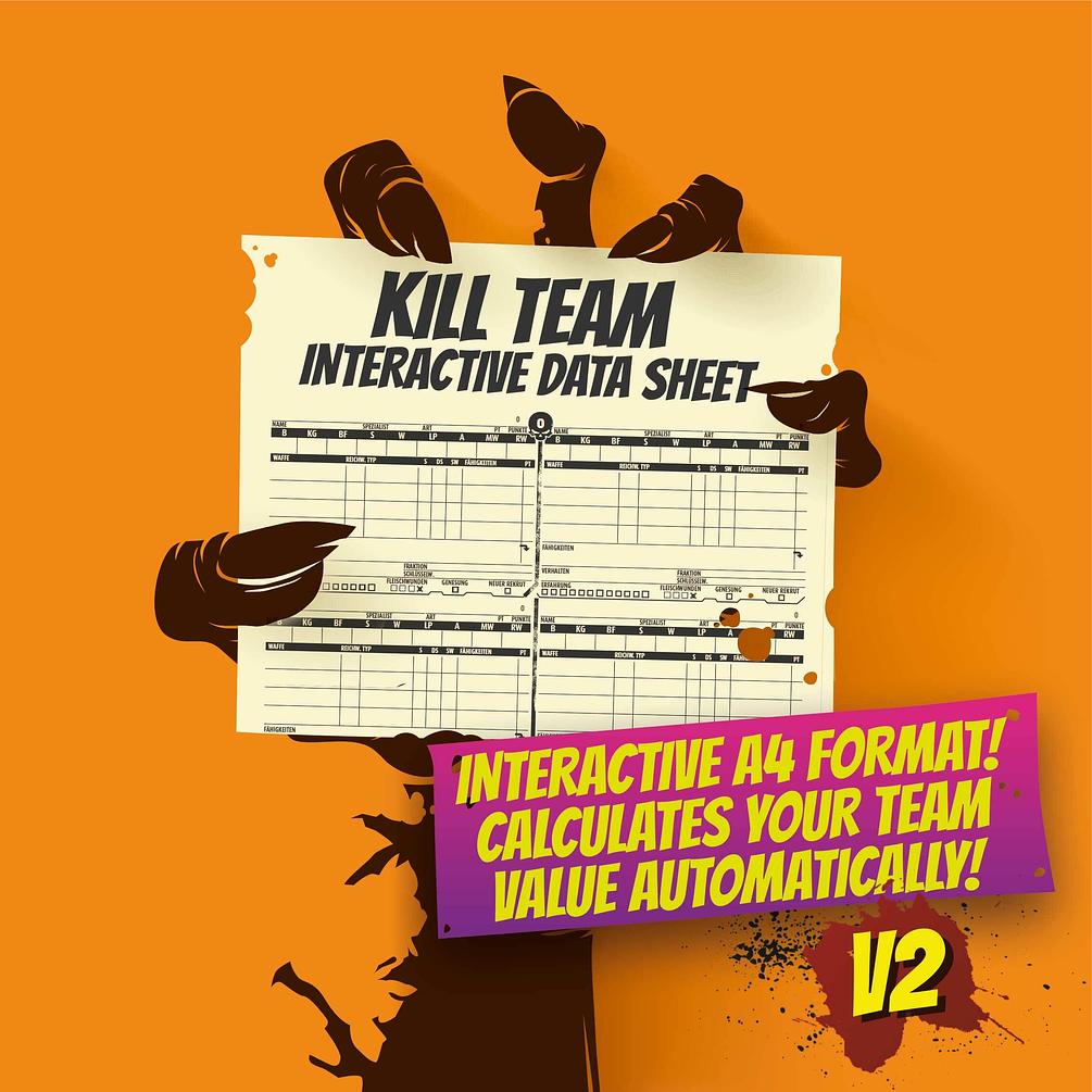 Kill Team (2018) Interactive Data Sheet PDF - Pay what you want