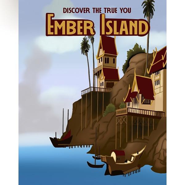 Ember Island Travel Poster