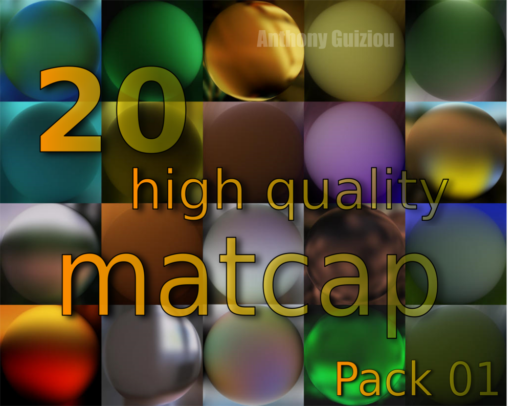 20 high quality matcap pack 1