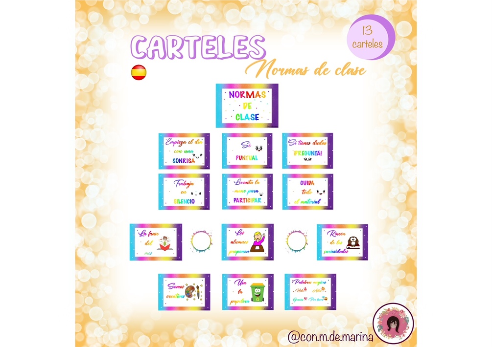 Carteles "Normas de clase"