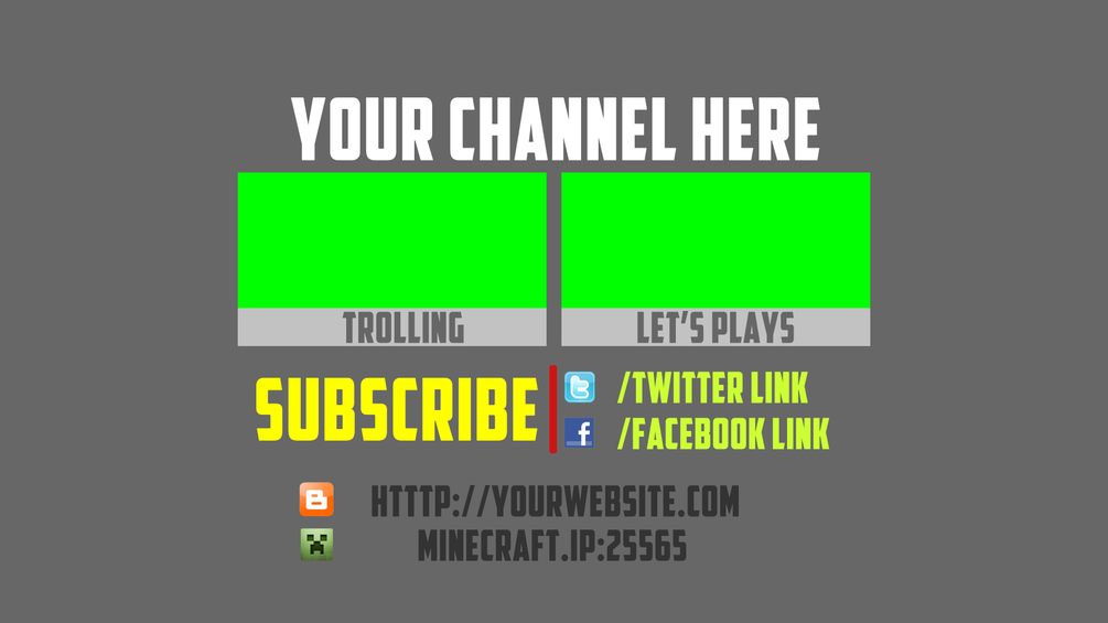 Minecraft Cod Outro Templates