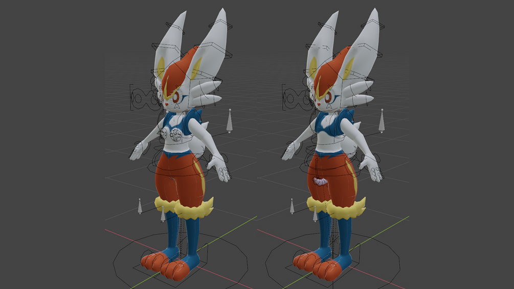 Blender 2.9 model Cinderace