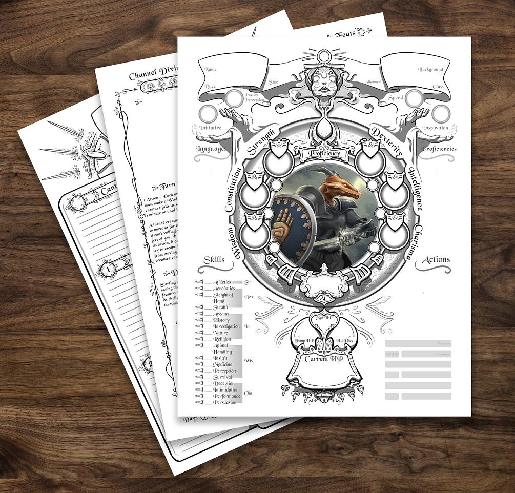 Cleric Character Sheet 5e