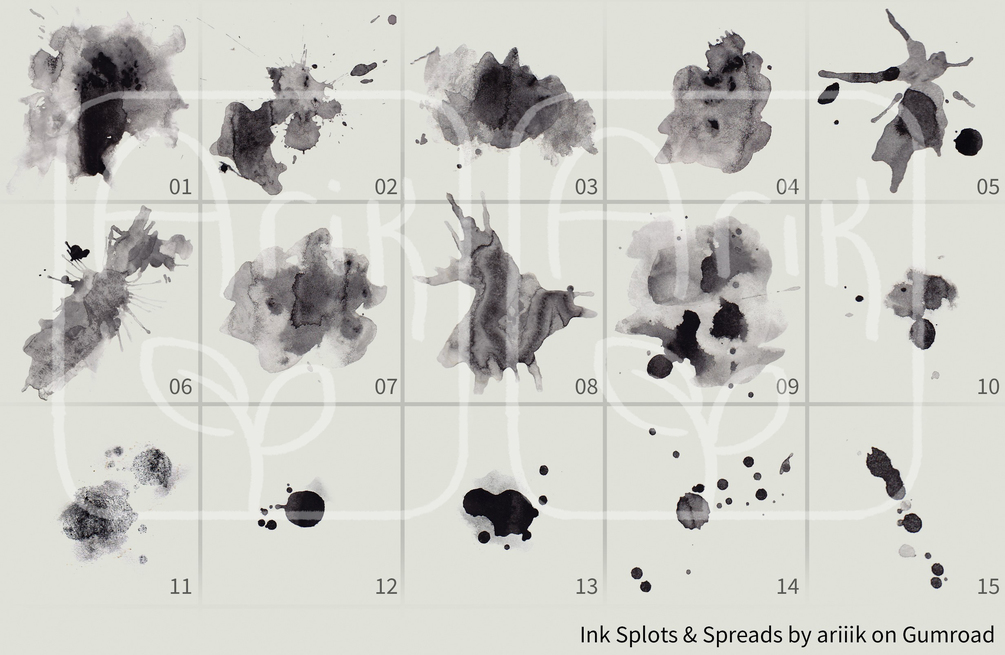 15 Ink Splot Brushes