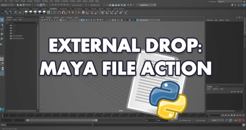 External Drop: Maya File Action