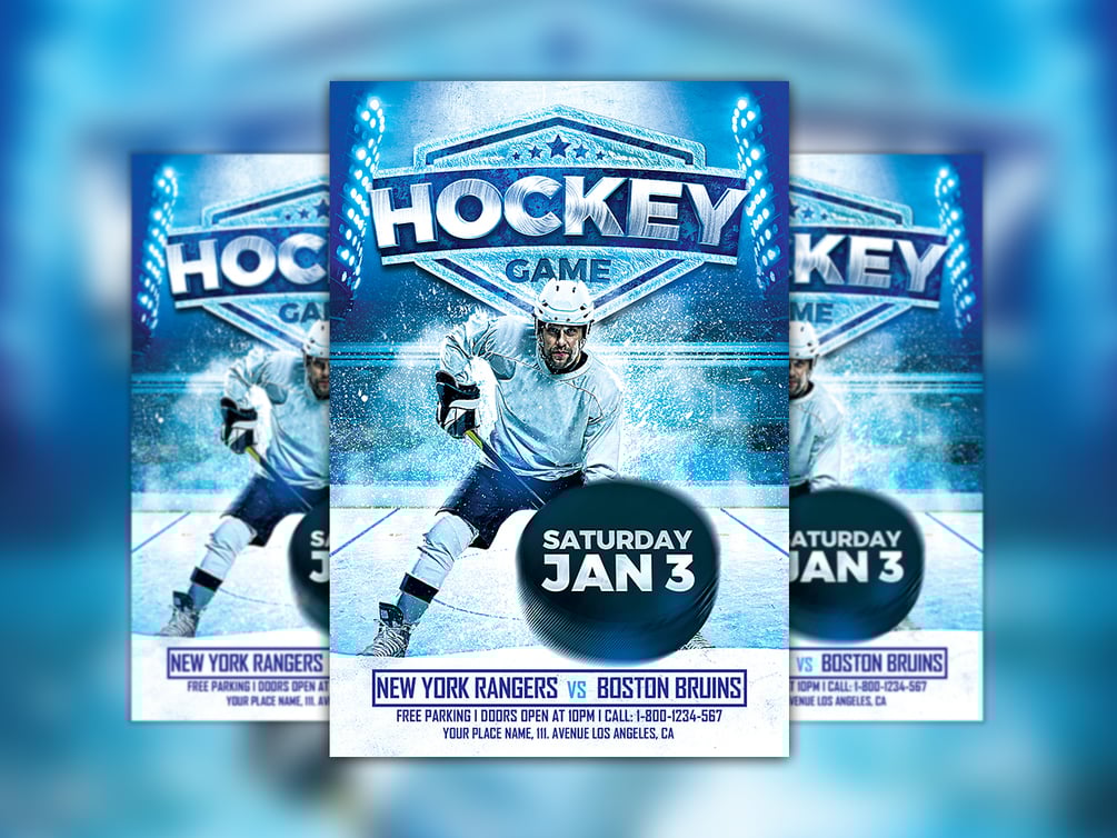 Ice Hockey Event Flyer Template