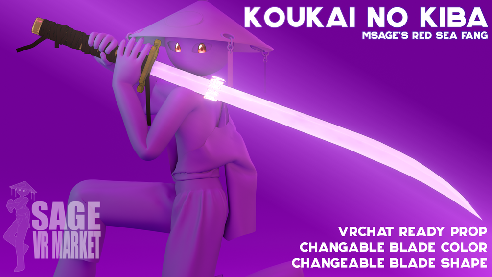 [VRChat Assets] MSage's Koukai No Kiba (Fang Katana Sword)