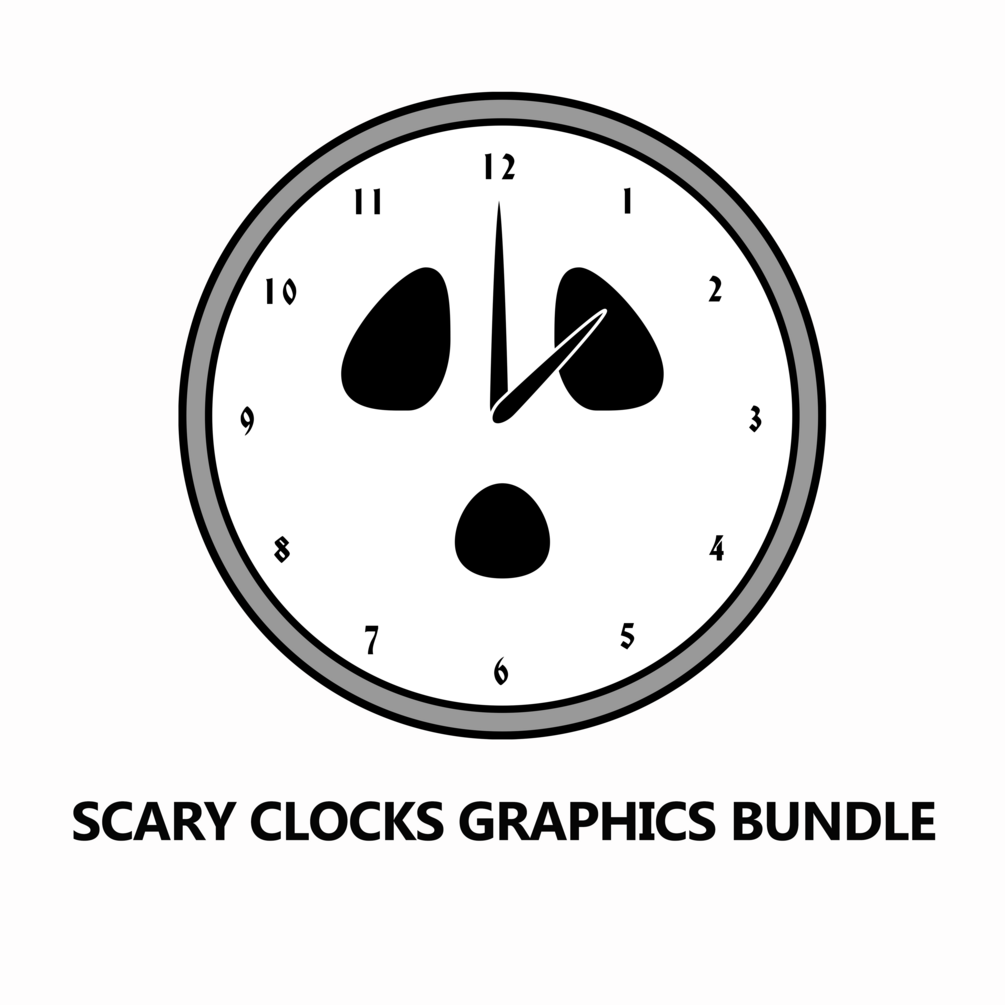 Scary Clocks Graphics Bundle