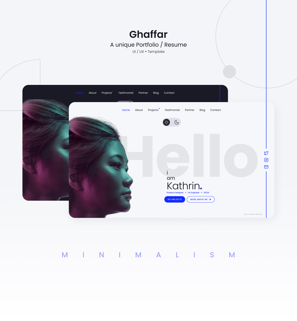 Ghaffar - Resume / Portfolio UI/UX Template