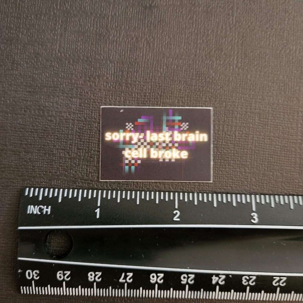 Last Brain Cell Sticker