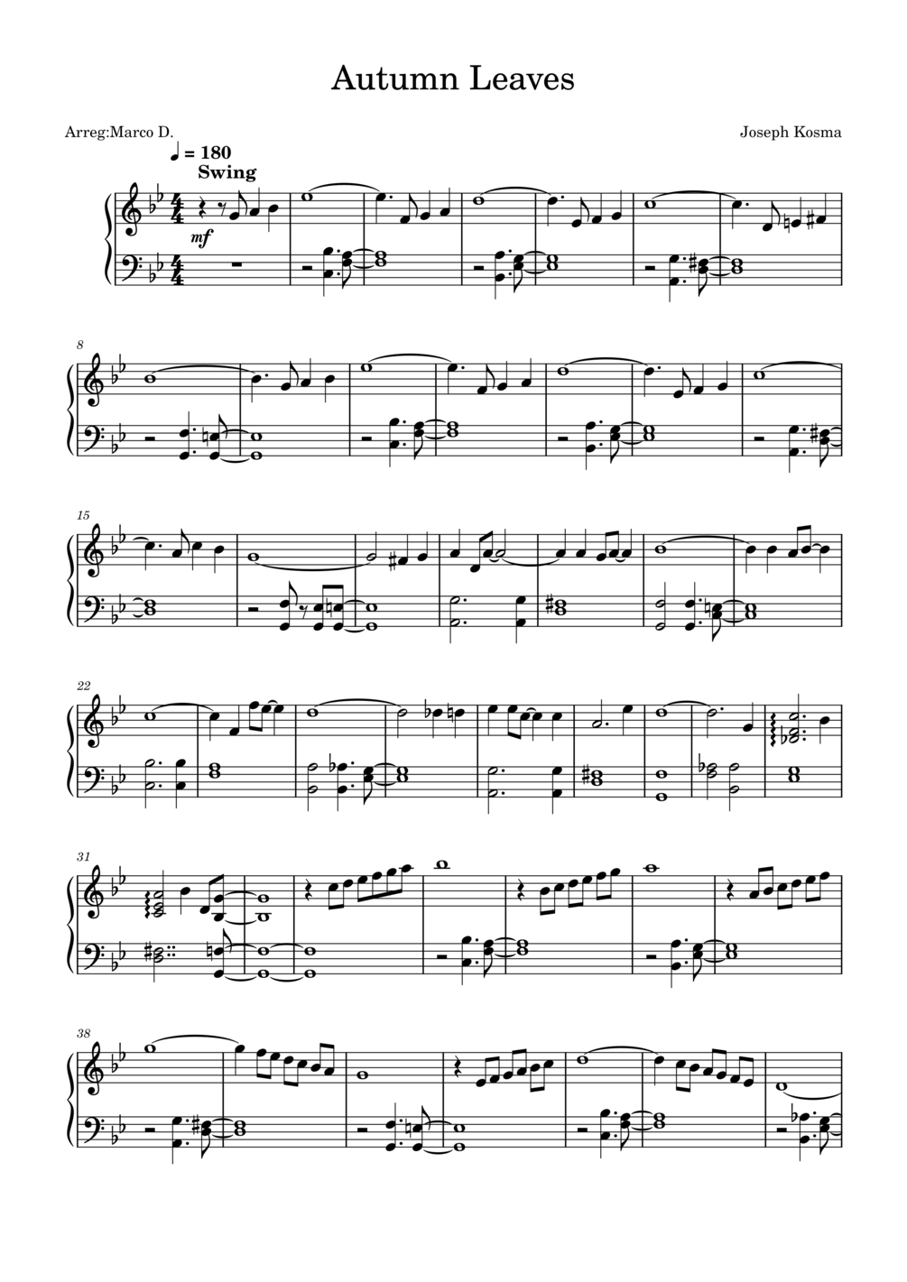 Autumn Leaves SHEET + MIDI